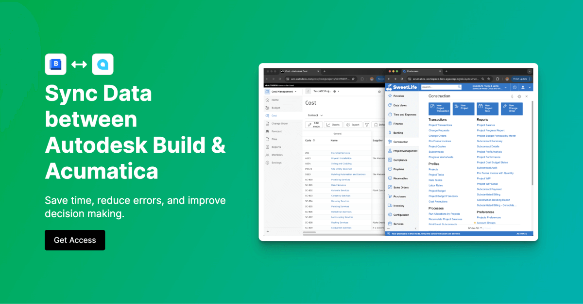 Keep Autodesk Build and Acumatica in Sync with Agave - Agave Keep Autodesk Build and Acumatica in Sync with Agave - Agave