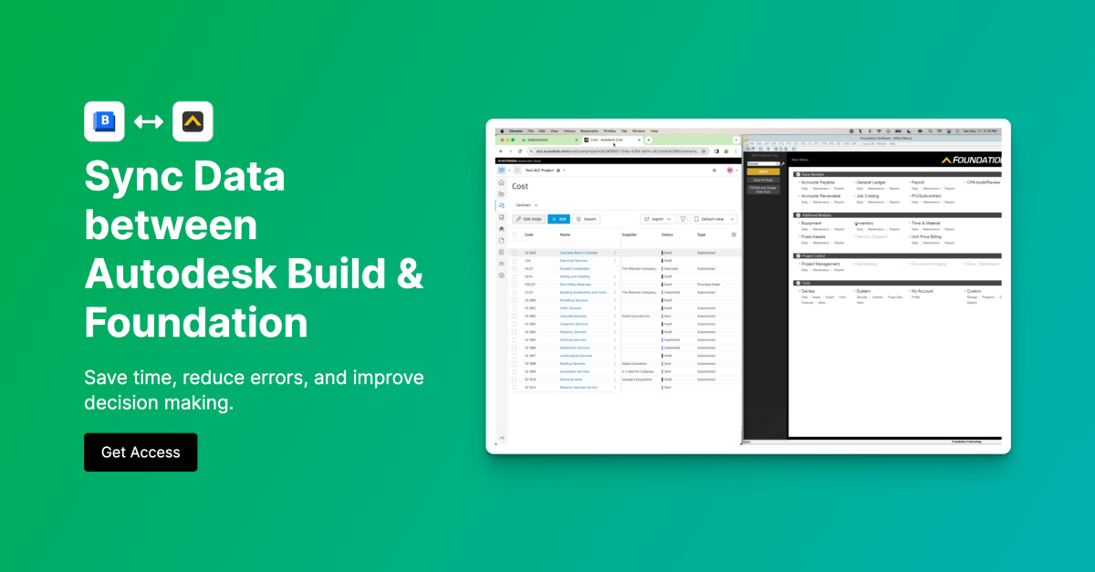 Keep Autodesk Build and Foundation in Sync with Agave - Agave Keep Autodesk Build and Foundation in Sync with Agave - Agave